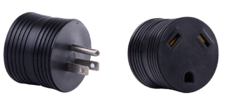 Plug (15A Male à 30A Femelle) 120V Noir - Toiles VR